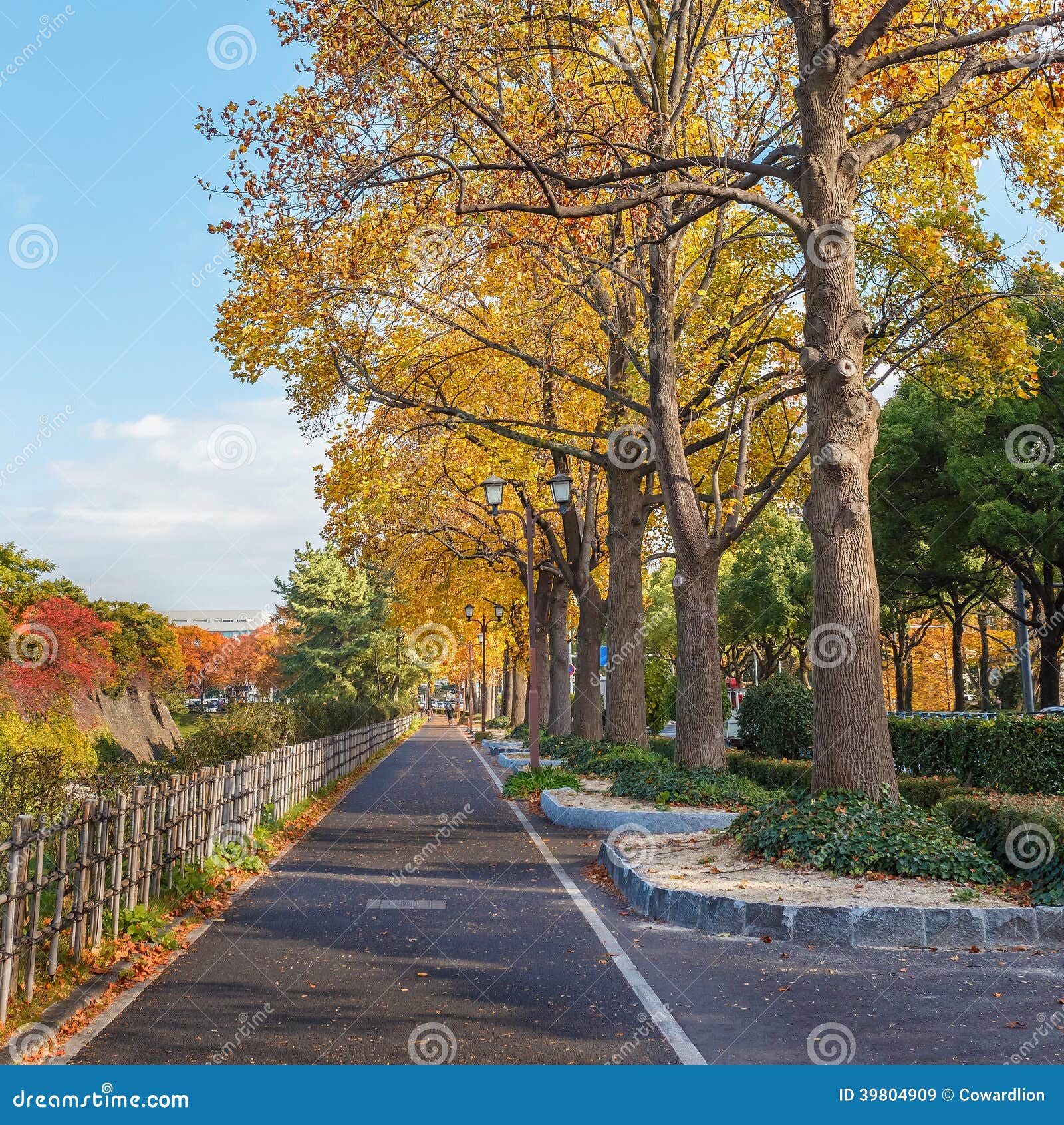 Walking Path Along Side Nagoya Castle Stock Image - Image of plant ...
