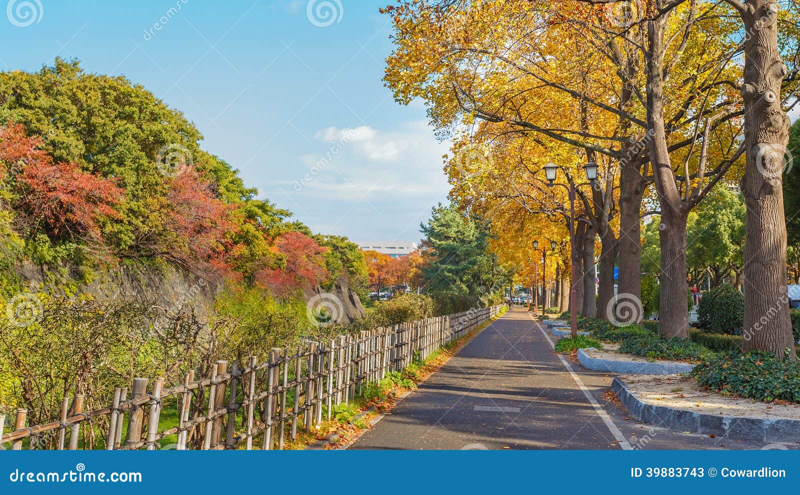 Walking Path Along Side Nagoya Castle Stock Image - Image of landscape ...