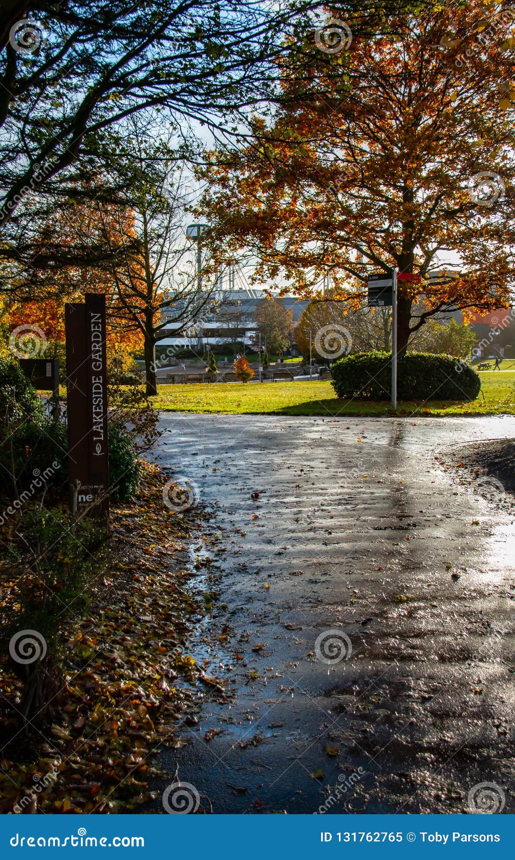 Walking Path on a Bright and Rainy Day Editorial Image - Image of ...