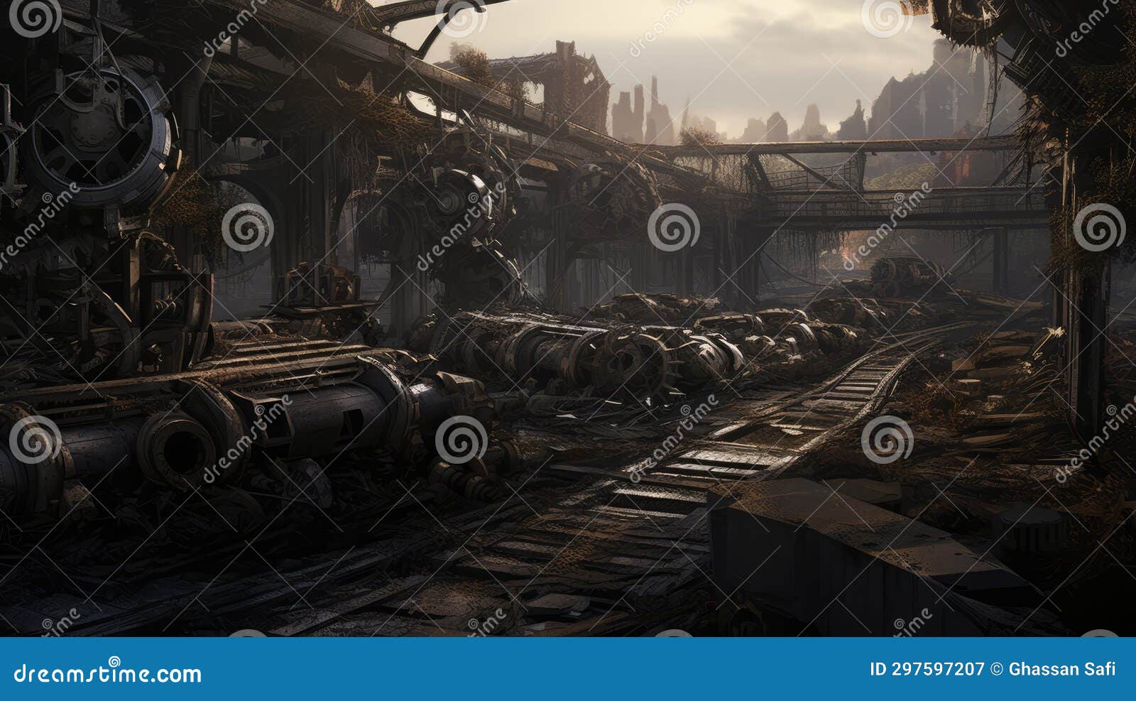 A Walking Path through Broken Robots and Malfunctioning Machines Stock ...