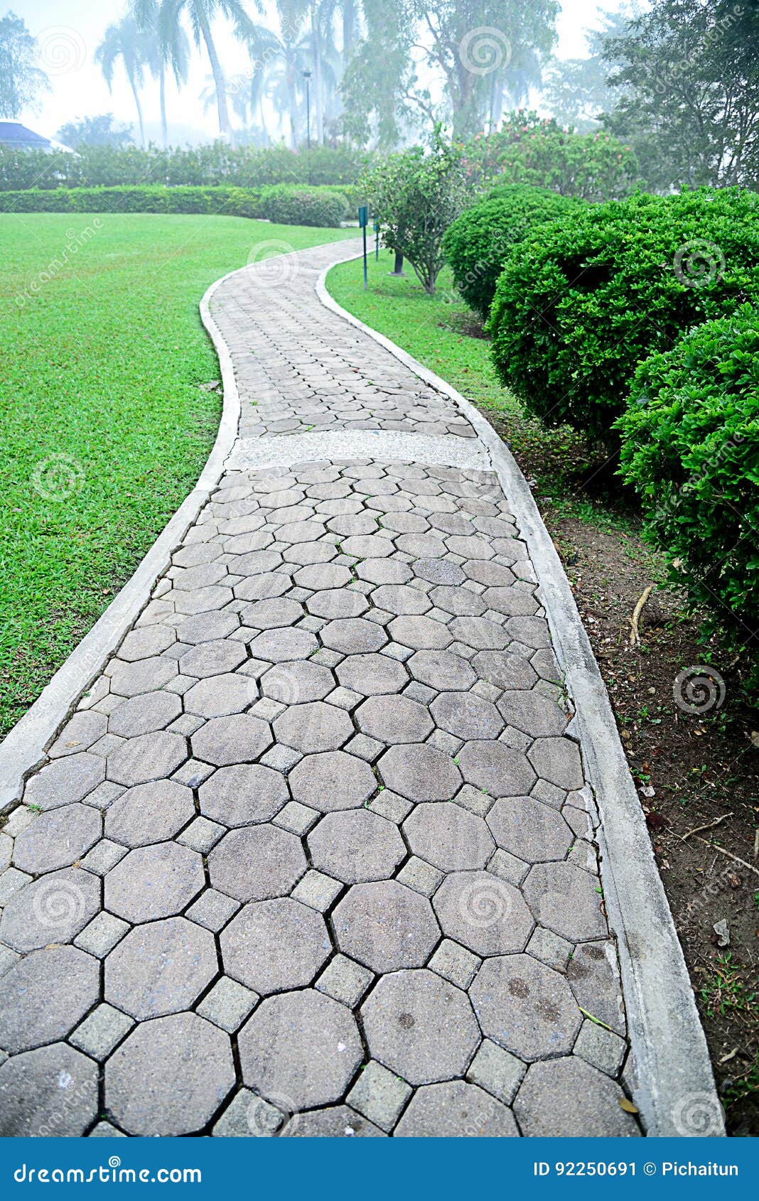 Walking path stock image. Image of blocks, garden, walking - 92250691