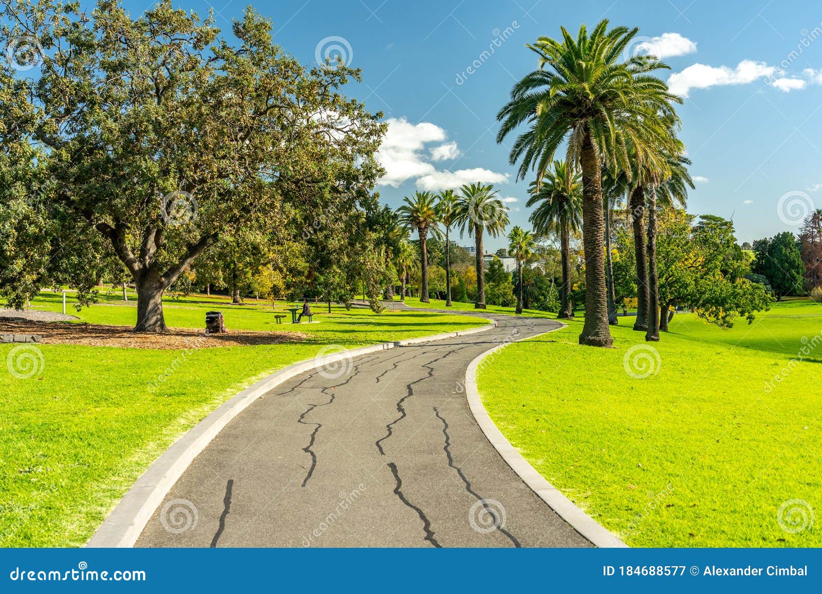 Walking Path through the Footscray Park, Melbourne, Australia Stock ...