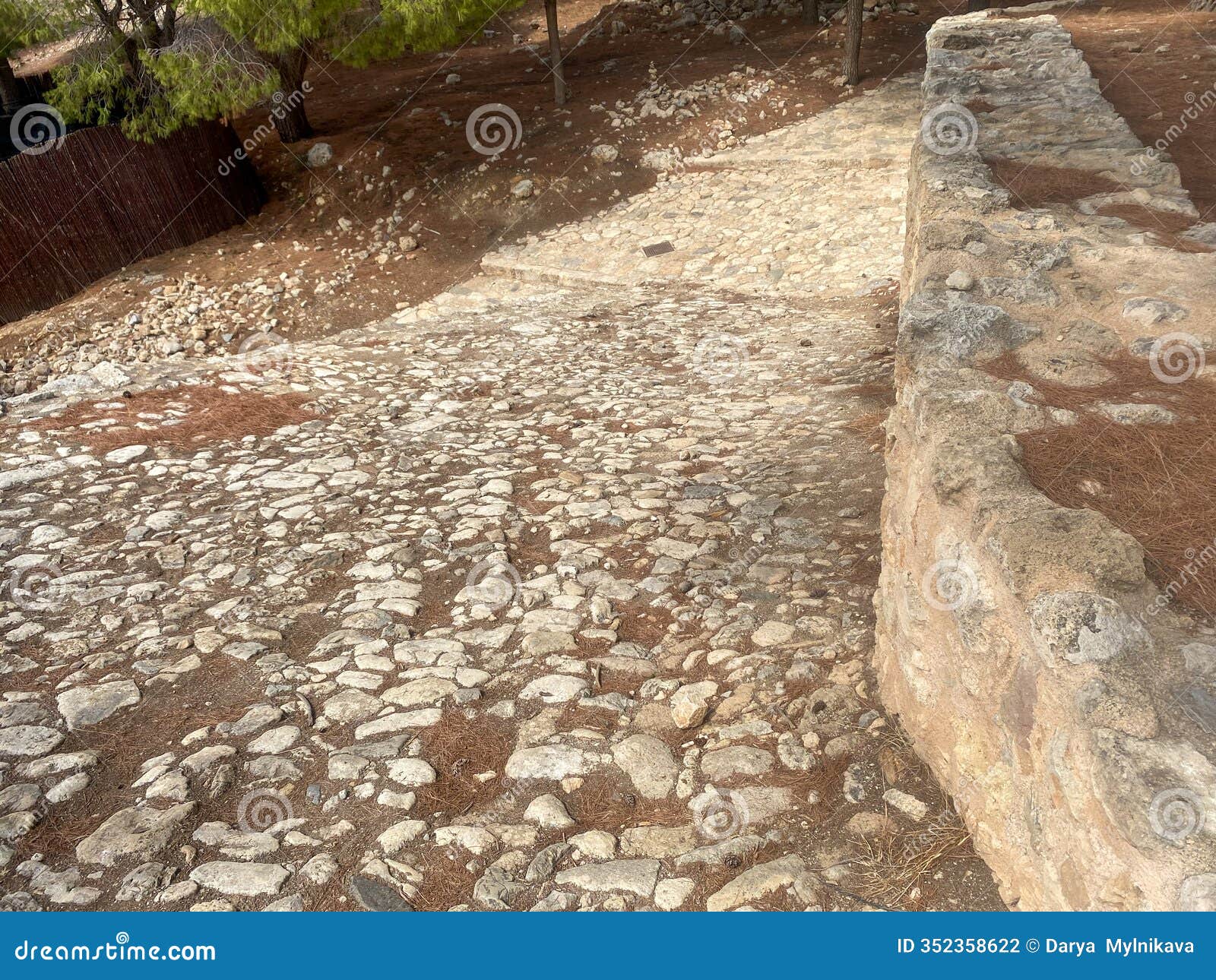 Walking Path Made of Stones. a Path in Nature Stock Photo - Image of ...