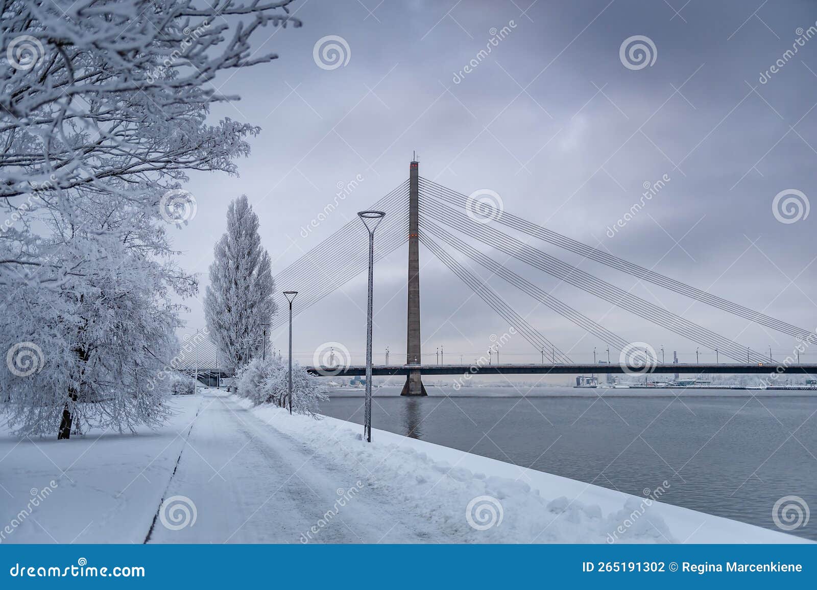 Walking Path Overlooking the Cable-stayed Bridge Which Crosses the ...