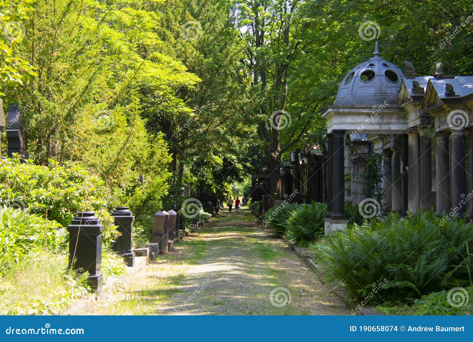 Walking Path in Weissensee Jewish Cemetery Berlin Germany Editorial ...