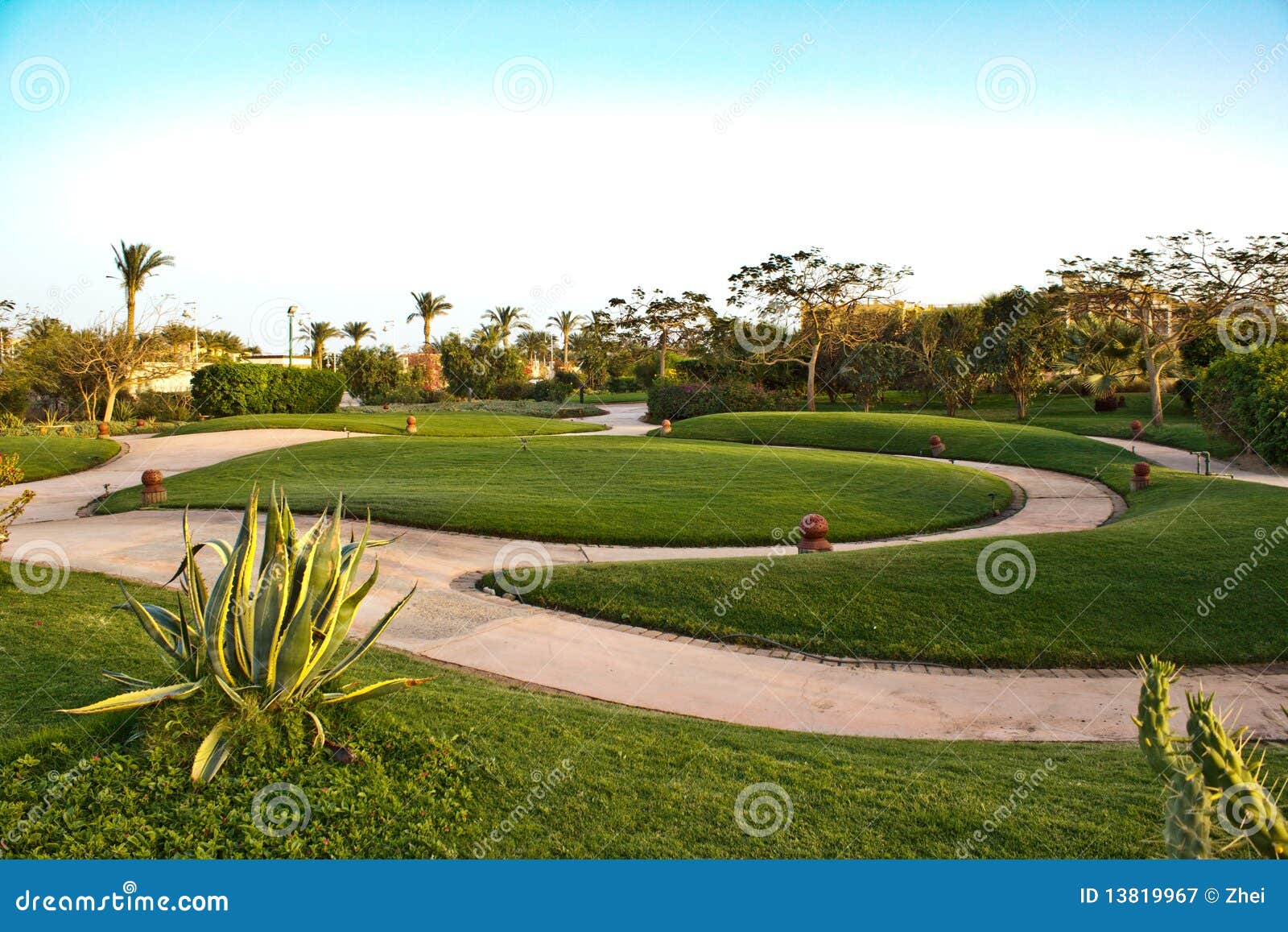 Walking paths stock image. Image of trail, green, palm - 13819967