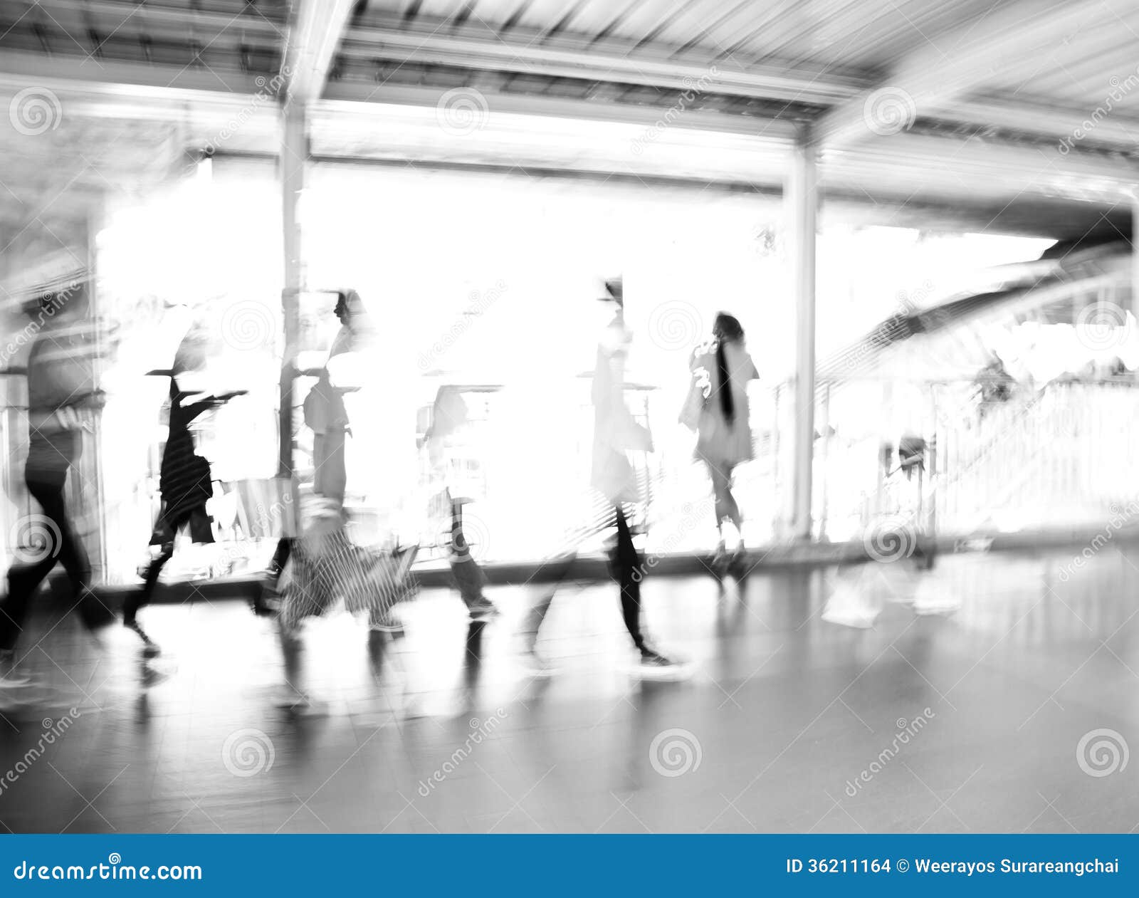 Walking People Side View Abstract Blur Motion Stock Photo - Image of ...