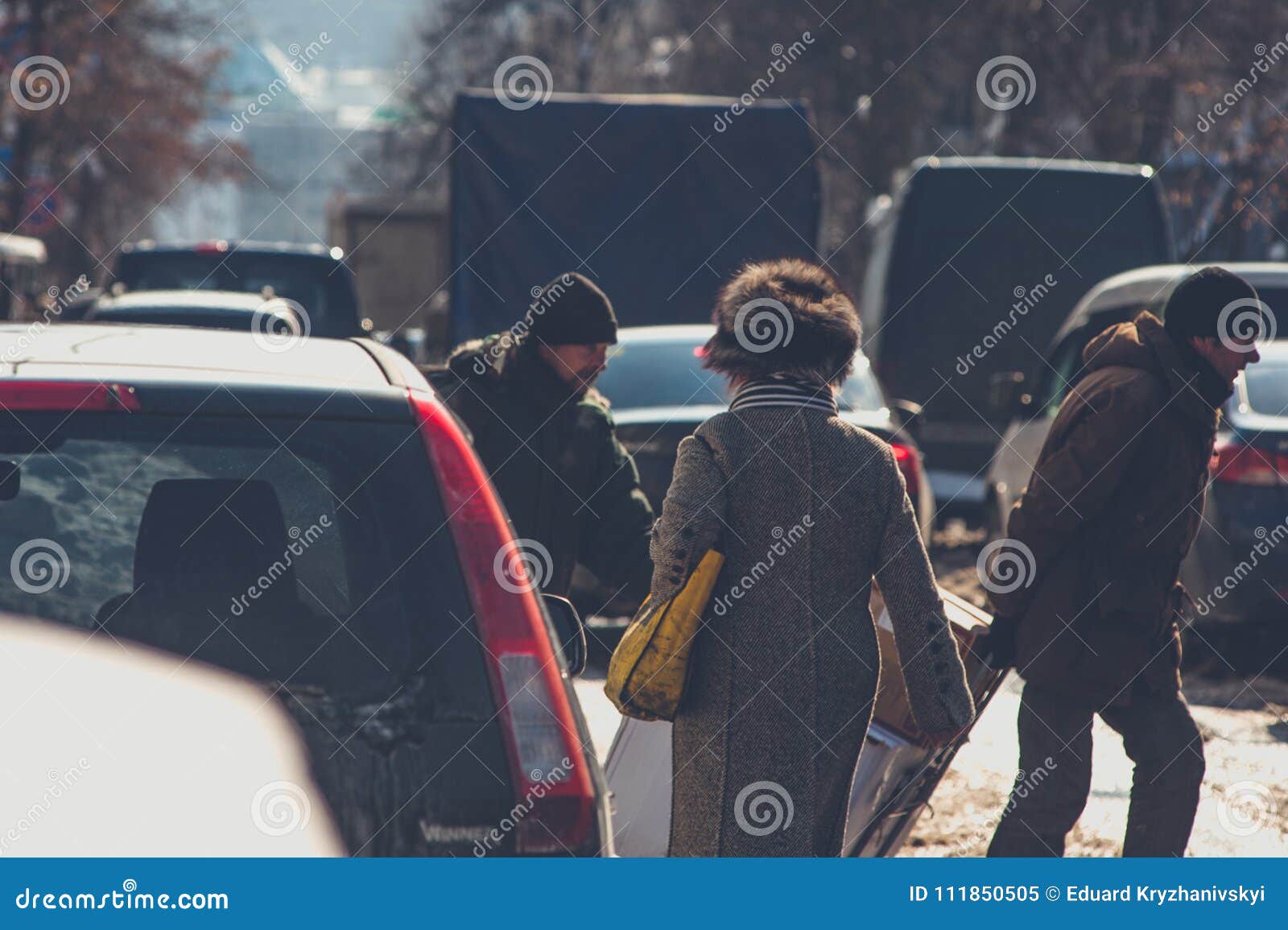 Walking People on the Street Editorial Image - Image of sunrise, winter ...