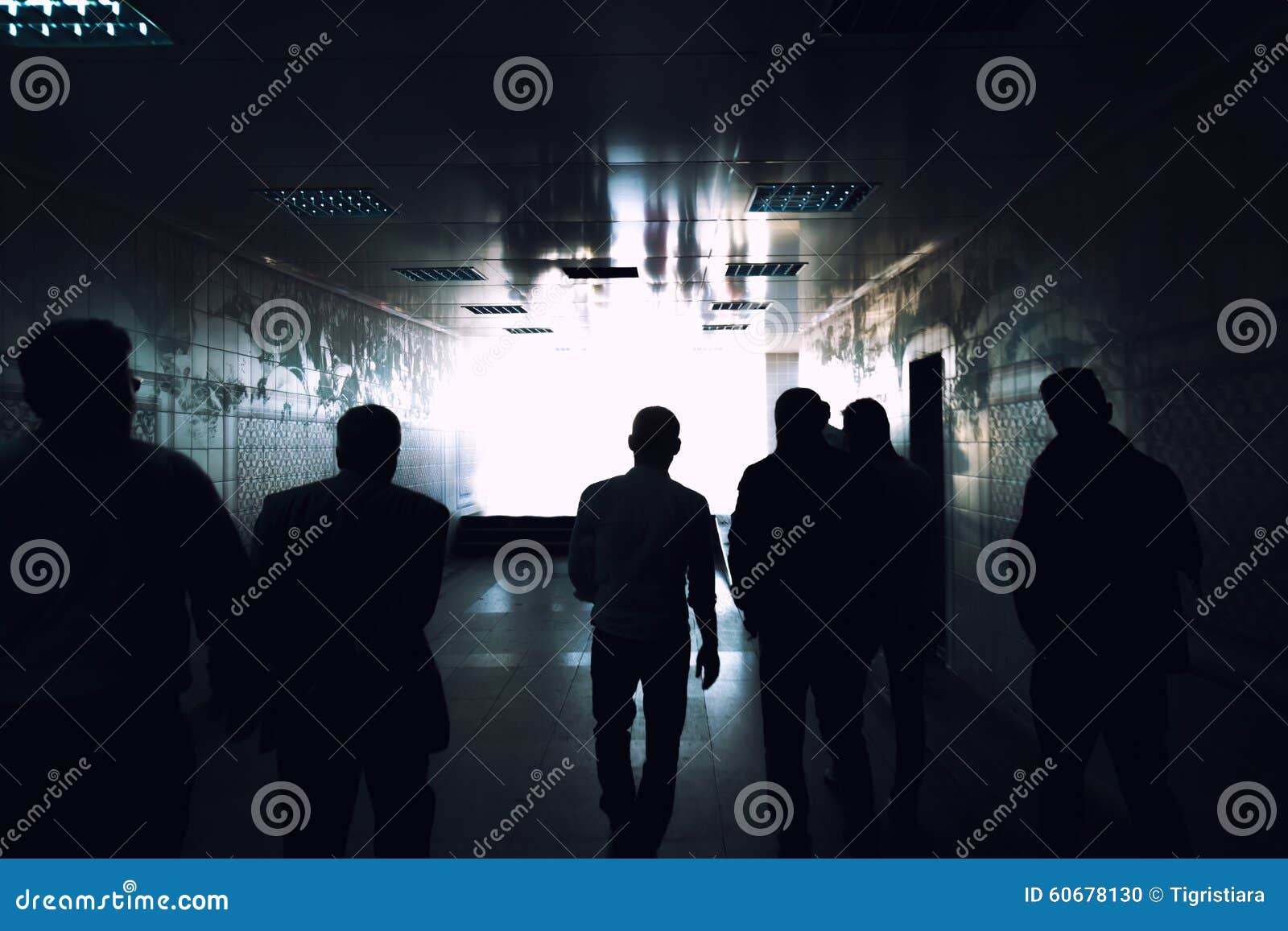 Silhouette Queue People Waiting In Line For Airplane In Terminal With ...