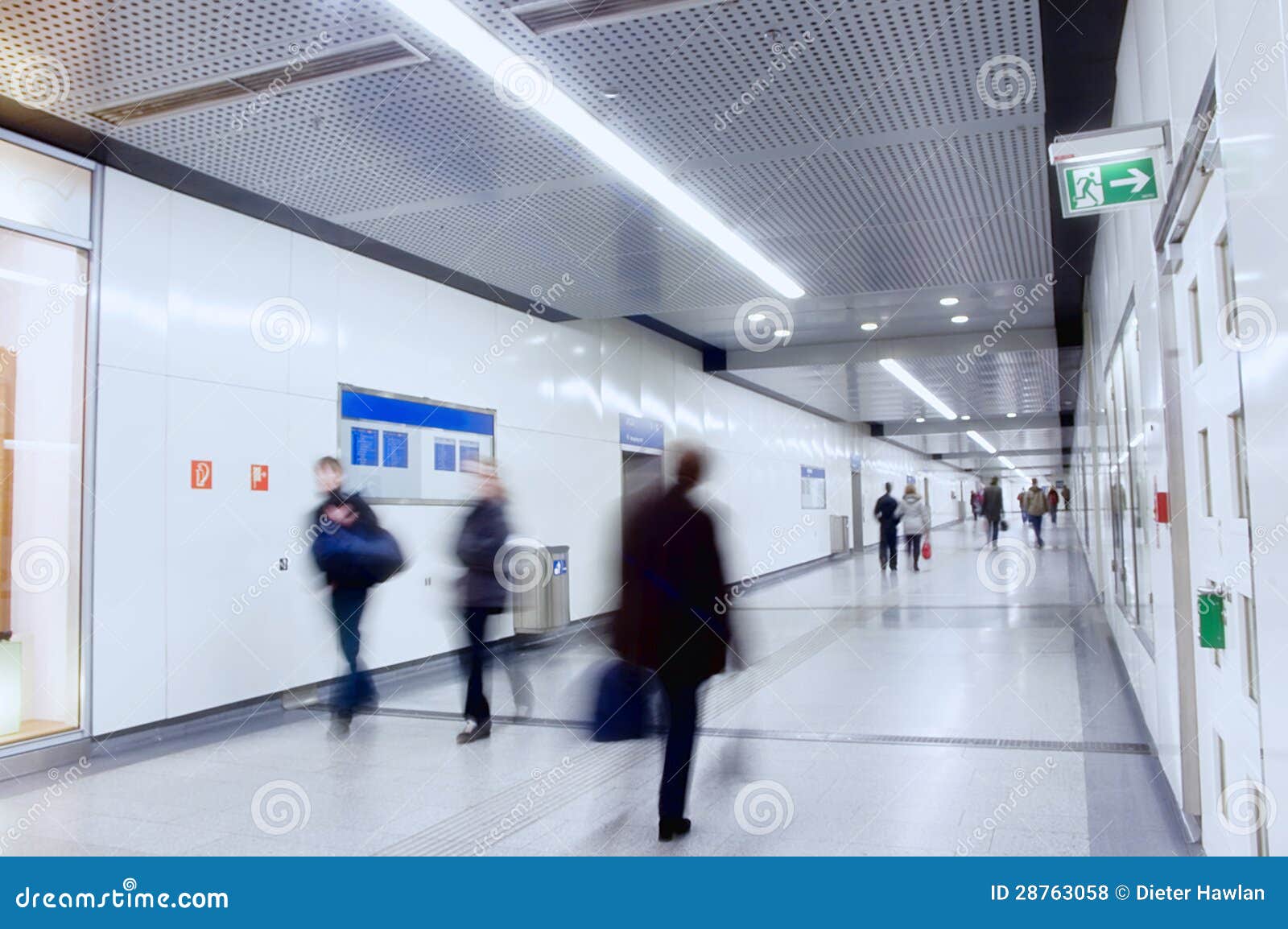 Walking Persons in Subway stock photo. Image of architecture - 28763058