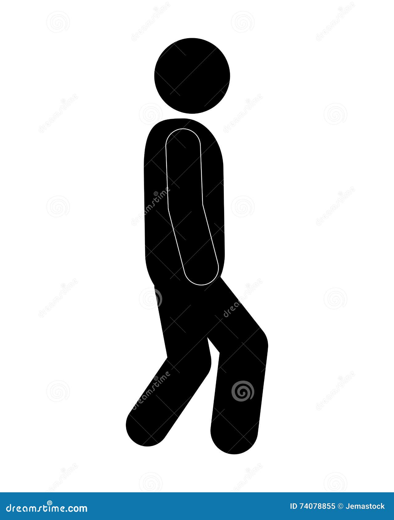 Walking pictogram icon stock illustration. Illustration of speed - 74078855