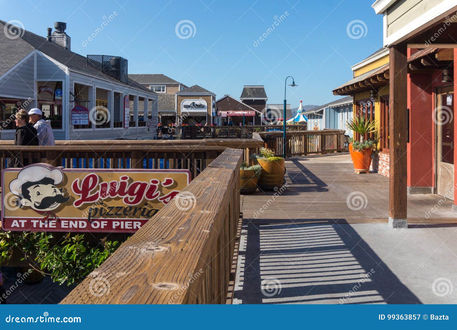 Walking on a Pier 39 area editorial photography. Image of architecture ...