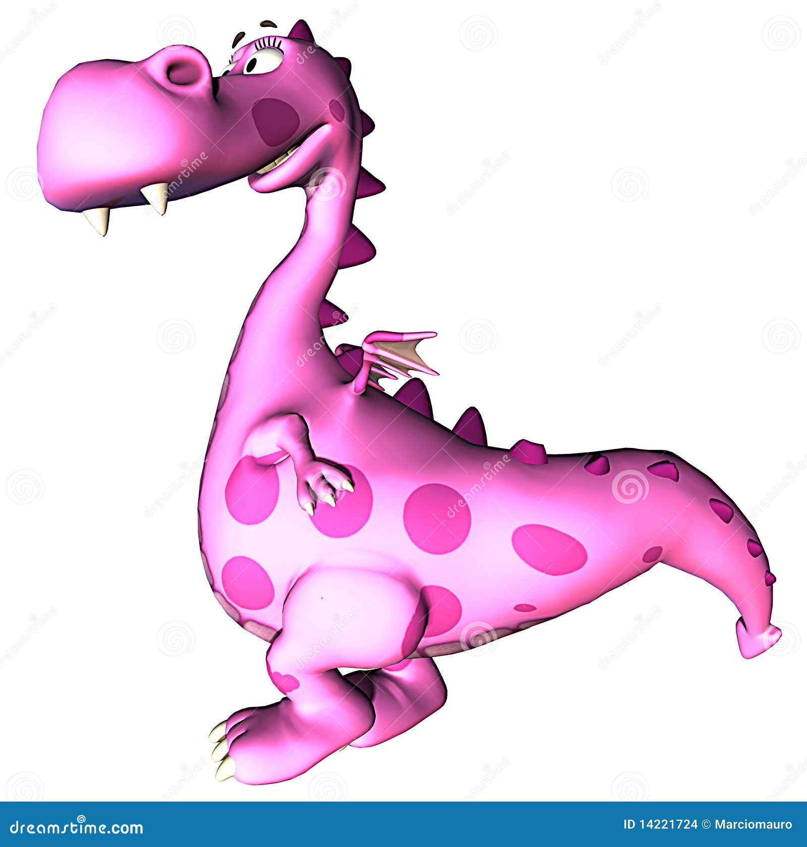 Pink Dragon Cartoon Royalty-Free Stock Image | CartoonDealer.com #3937648
