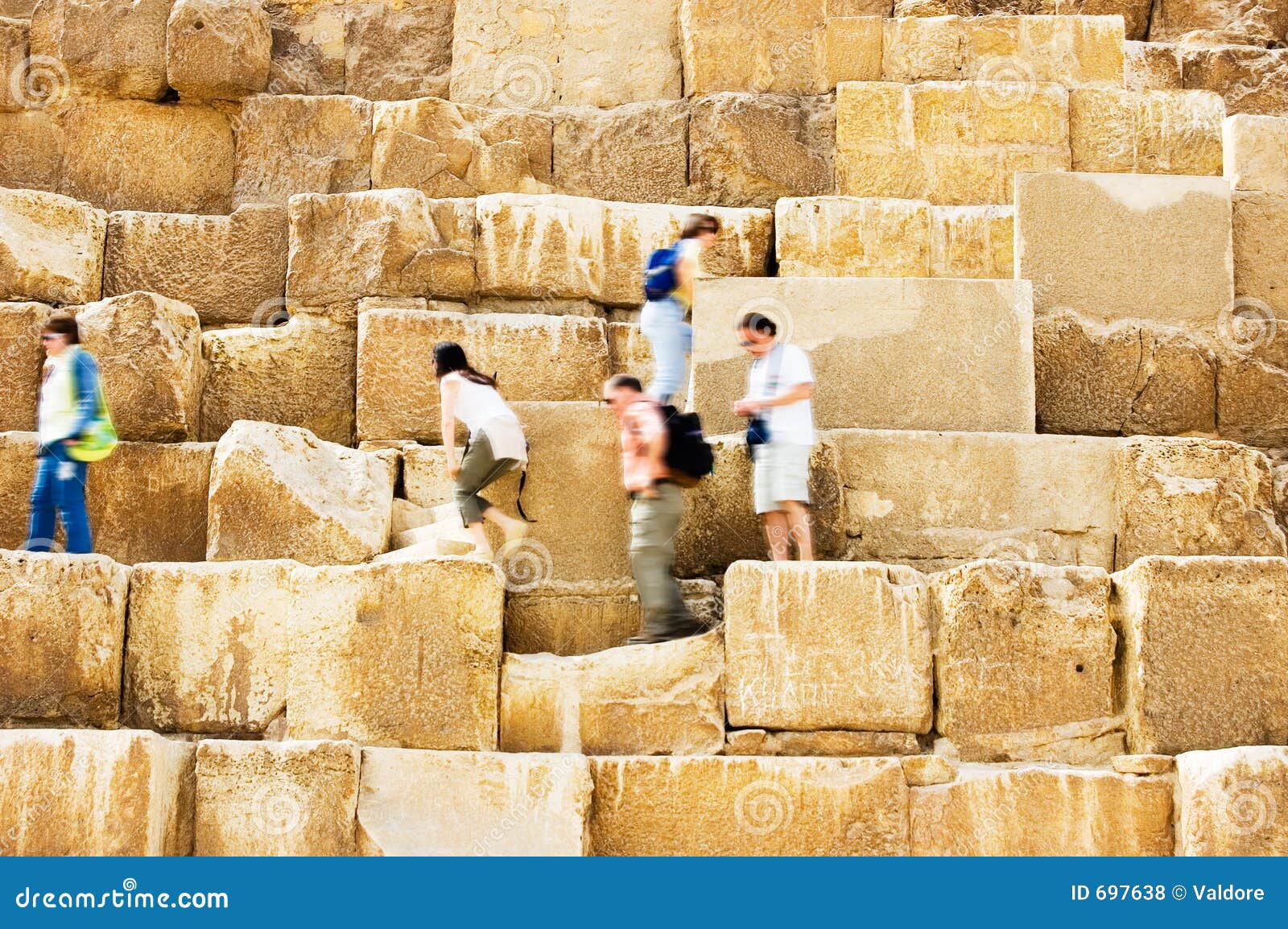 Walking on Pyramid stock photo. Image of hard, archeology - 697638