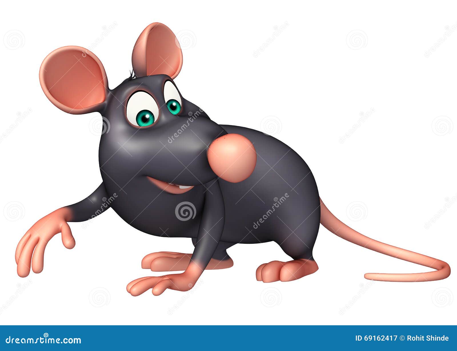 Walking Rat Cartoon Character Stock Illustration - Illustration of ...