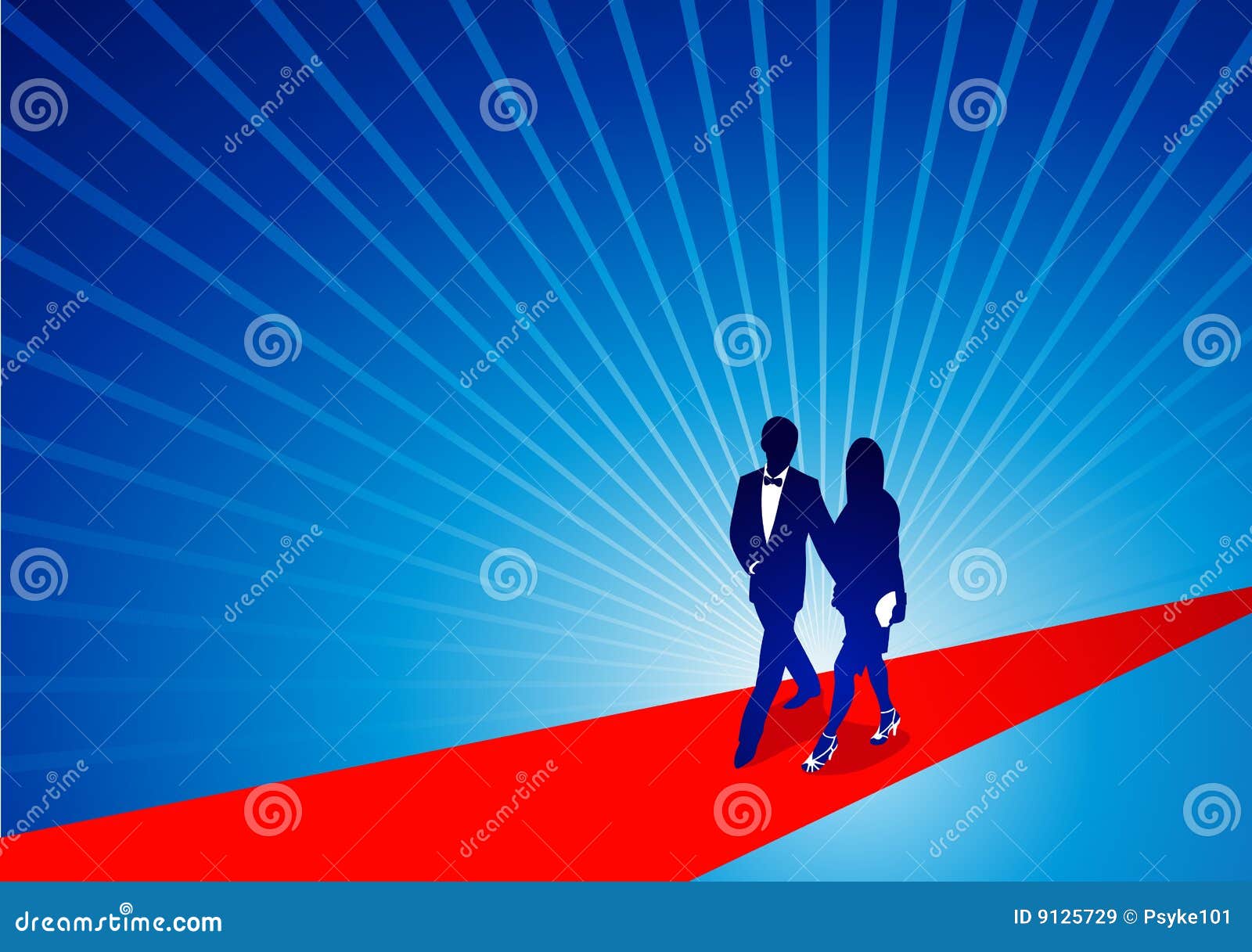Celebrity Couple On Red Carpet 2D Vector Web Banner, Poster ...