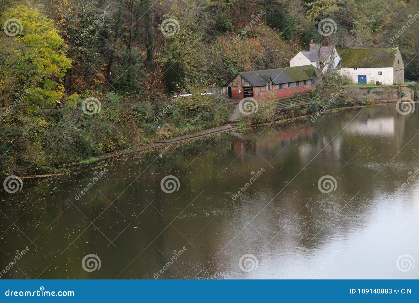 The river in Durham, UK stock image. Image of landscape - 109140883