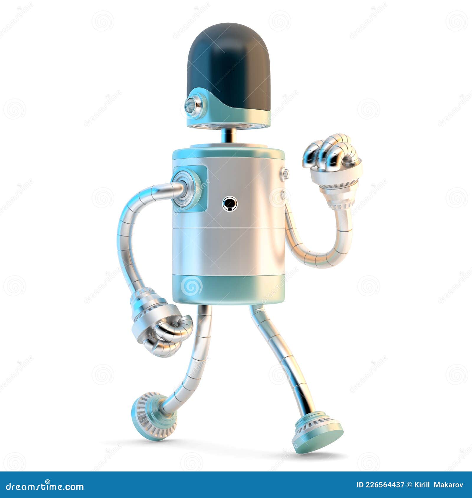 Walking Robot. 3D Illustration Stock Illustration - Illustration of ...