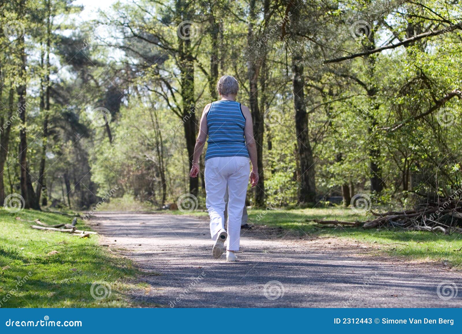 Walking senior lady stock image. Image of grey, retirement - 2312443