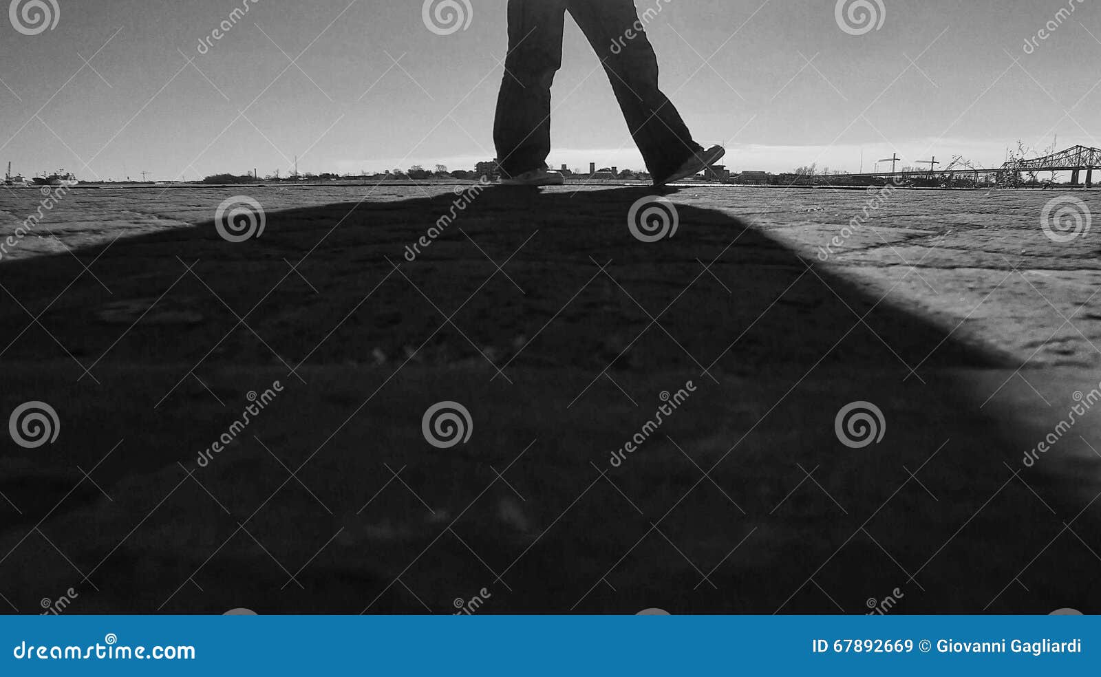 Walking on Sidewalk, Low Point of View Stock Image - Image of design ...