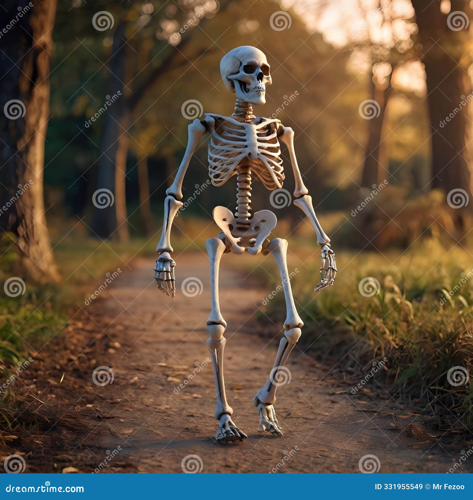 A walking skeleton -2 stock illustration. Illustration of photograph ...