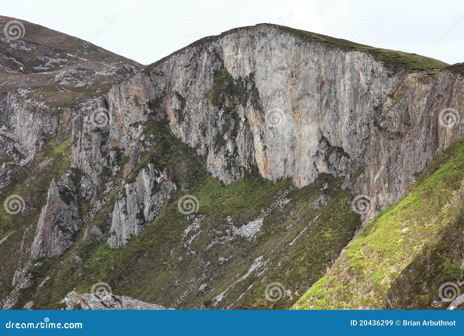 Walking on Slieve League Cliffs. Stock Image - Image of mountain ...