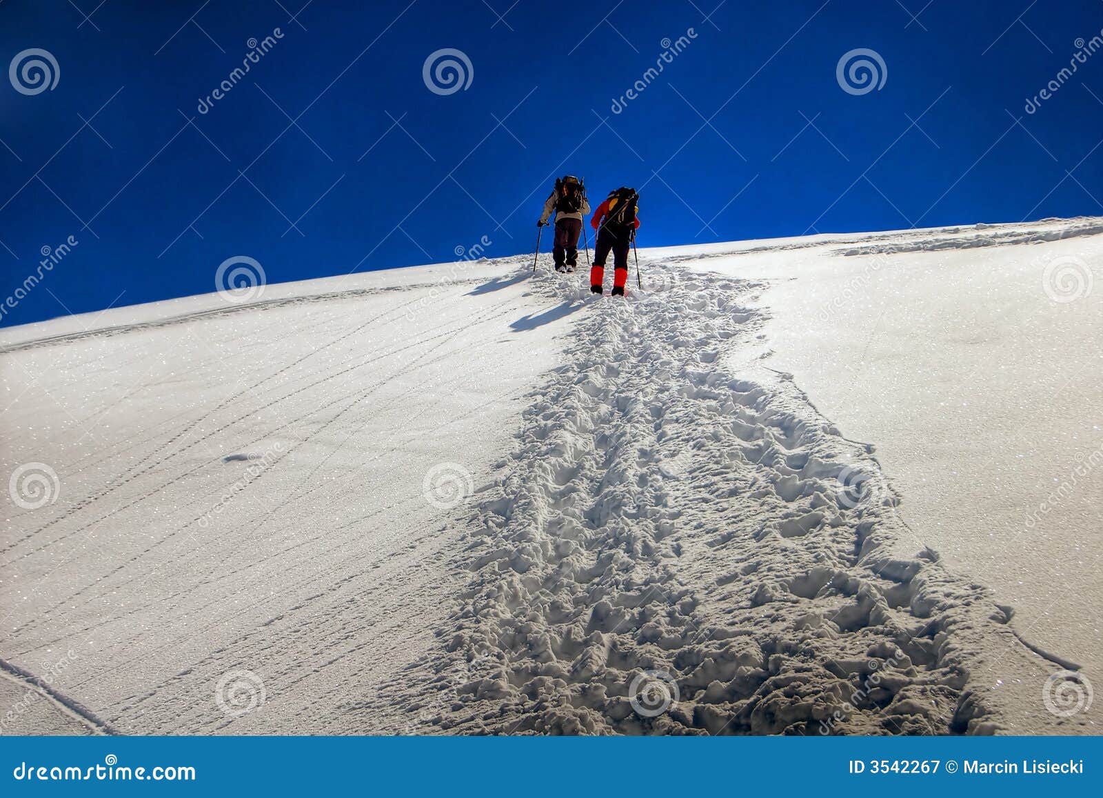 Walking on the Snow stock image. Image of slope, outdoors - 3542267