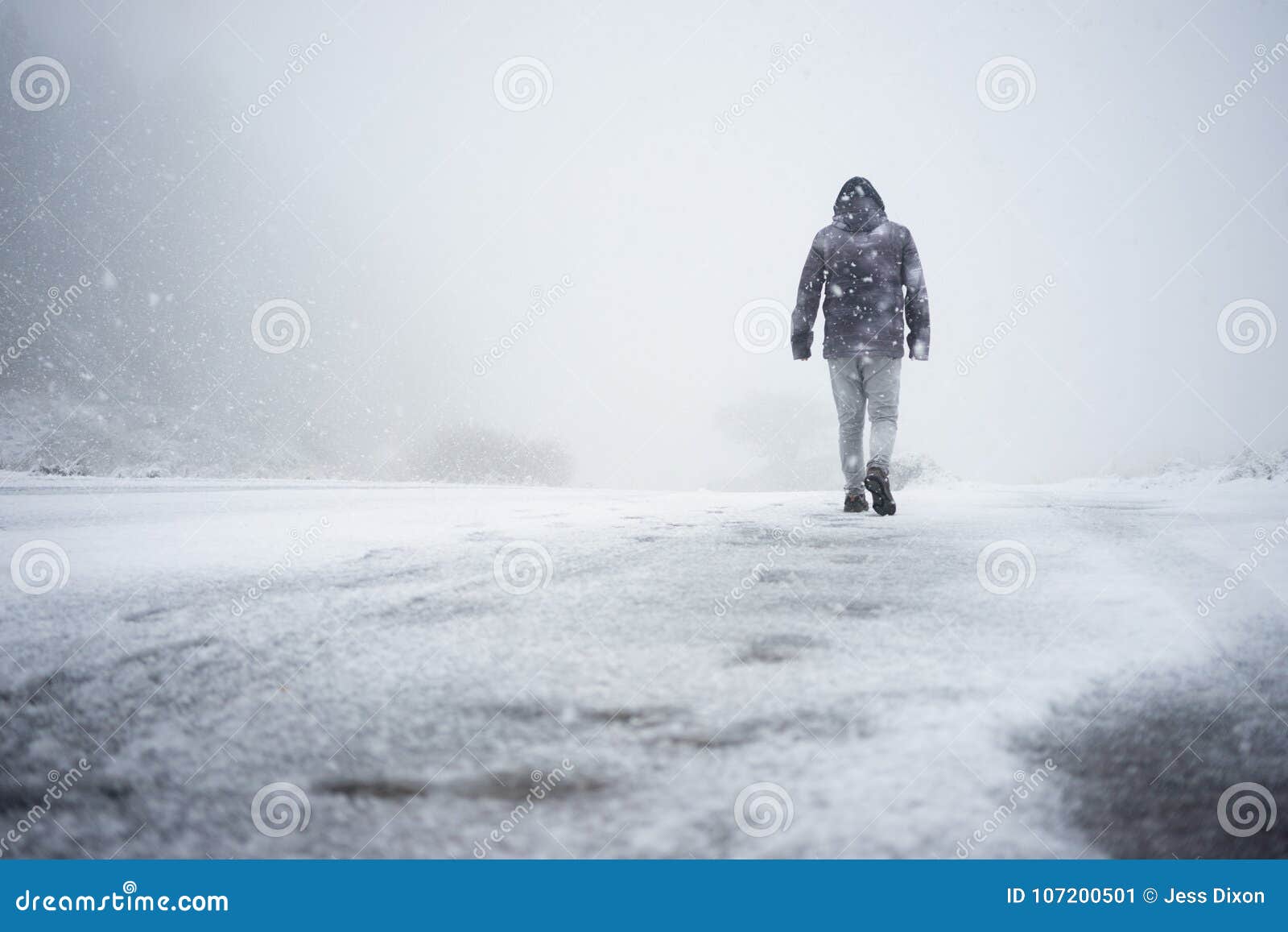 Walking in snow stock image. Image of trekking, walking - 107200501
