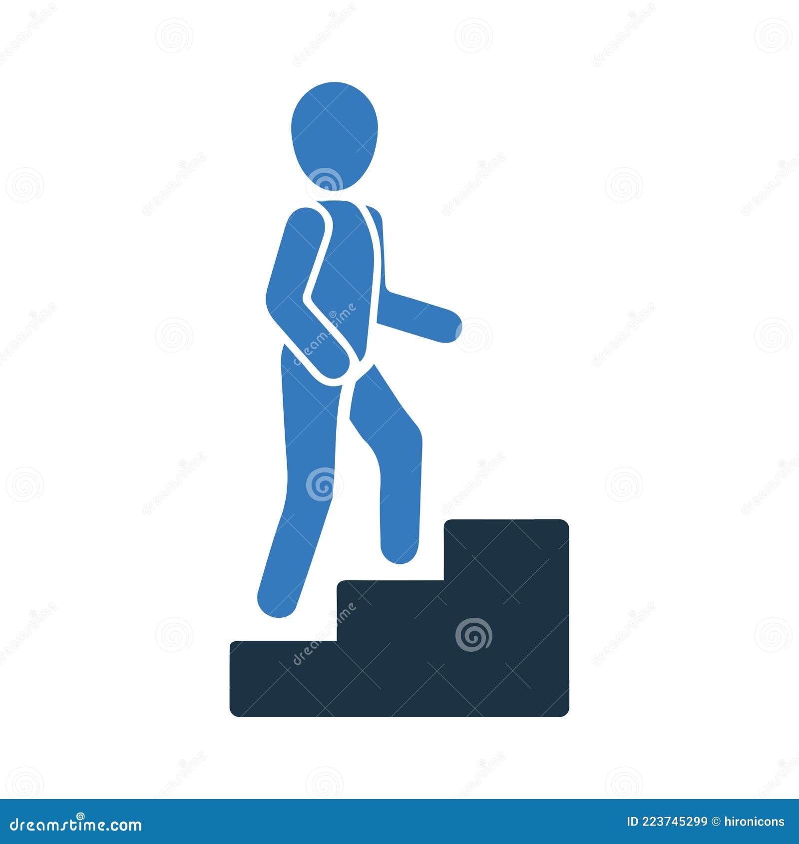 Walking, Step Upstairs, Man Icon. Simple Editable Vector Illustration ...