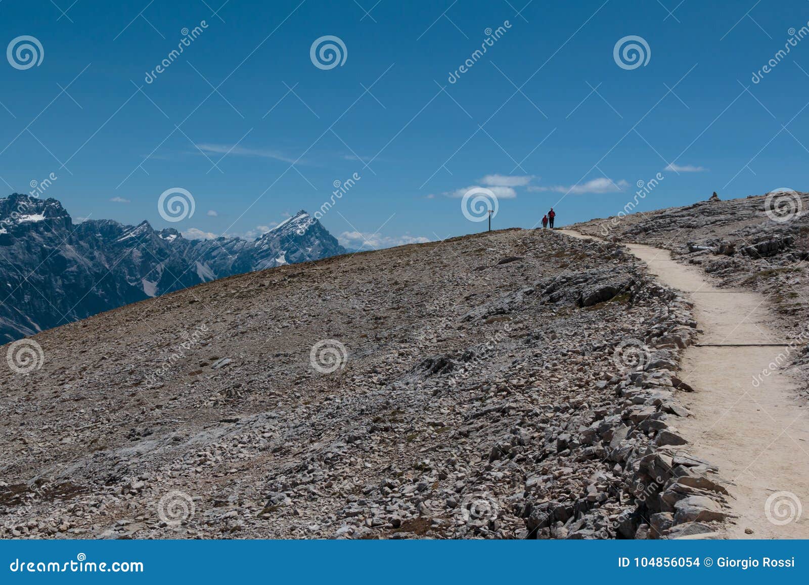 Walking in Stone Path on the Mountain`s Top Stock Photo - Image of ...