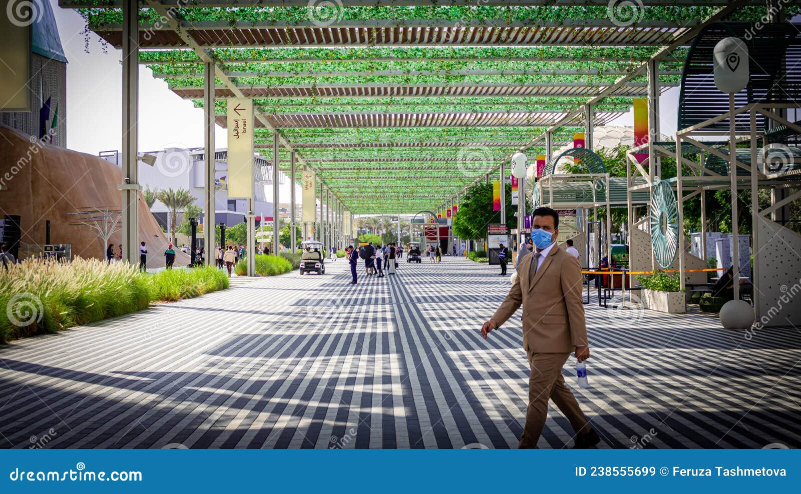 Walking Street with a Canopy Editorial Stock Image - Image of street ...