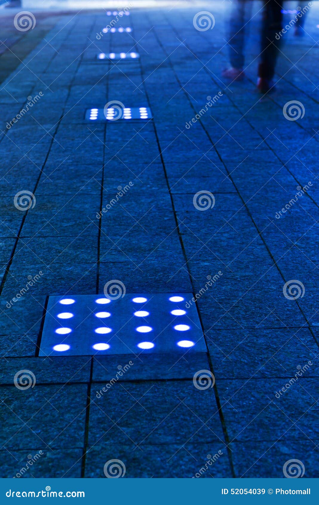 Walking Street Illuminated by Led Light Bulbs Stock Image - Image of ...