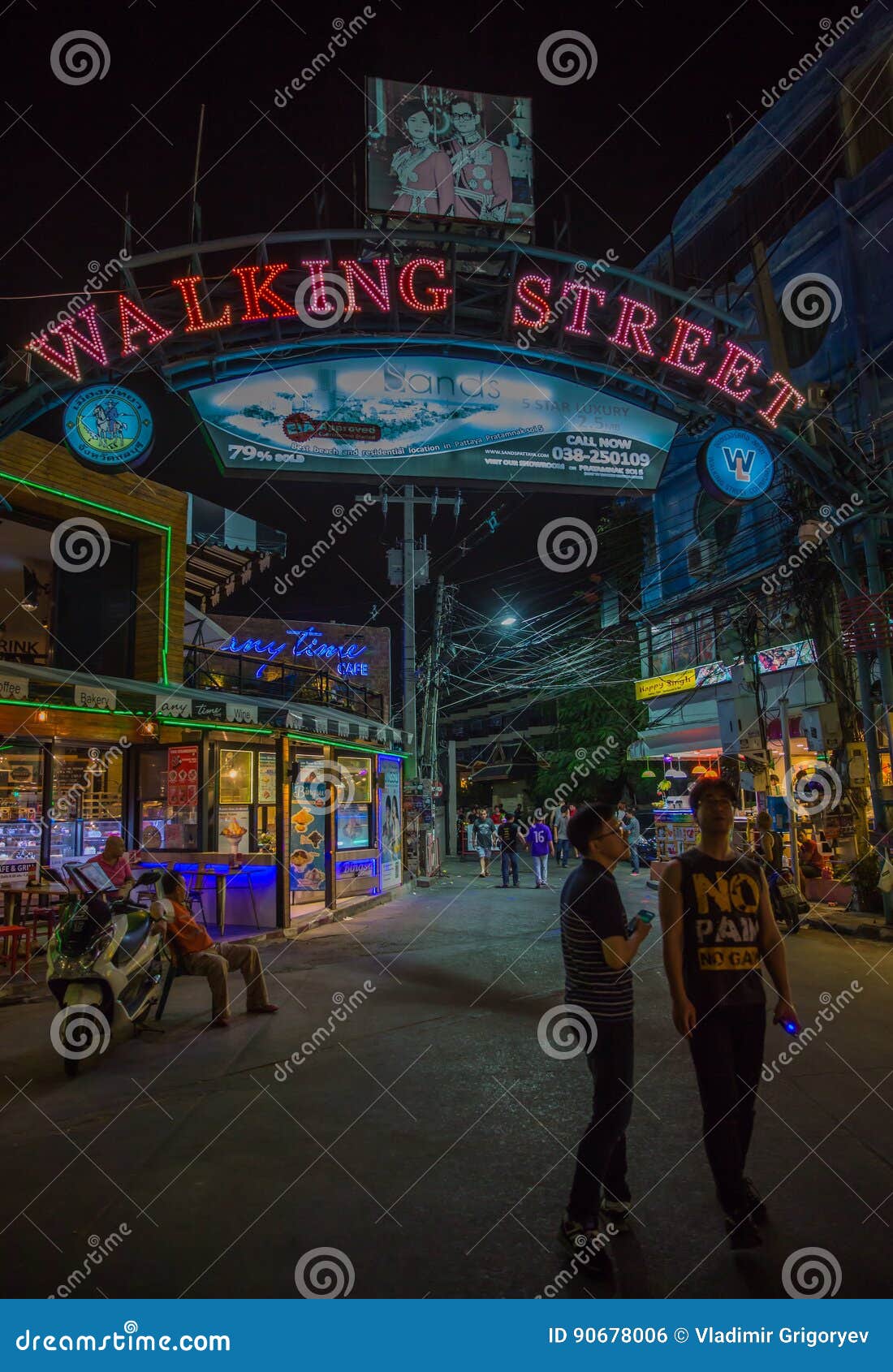 Walking Street in Pattaya editorial photo. Image of pattaya - 90678006