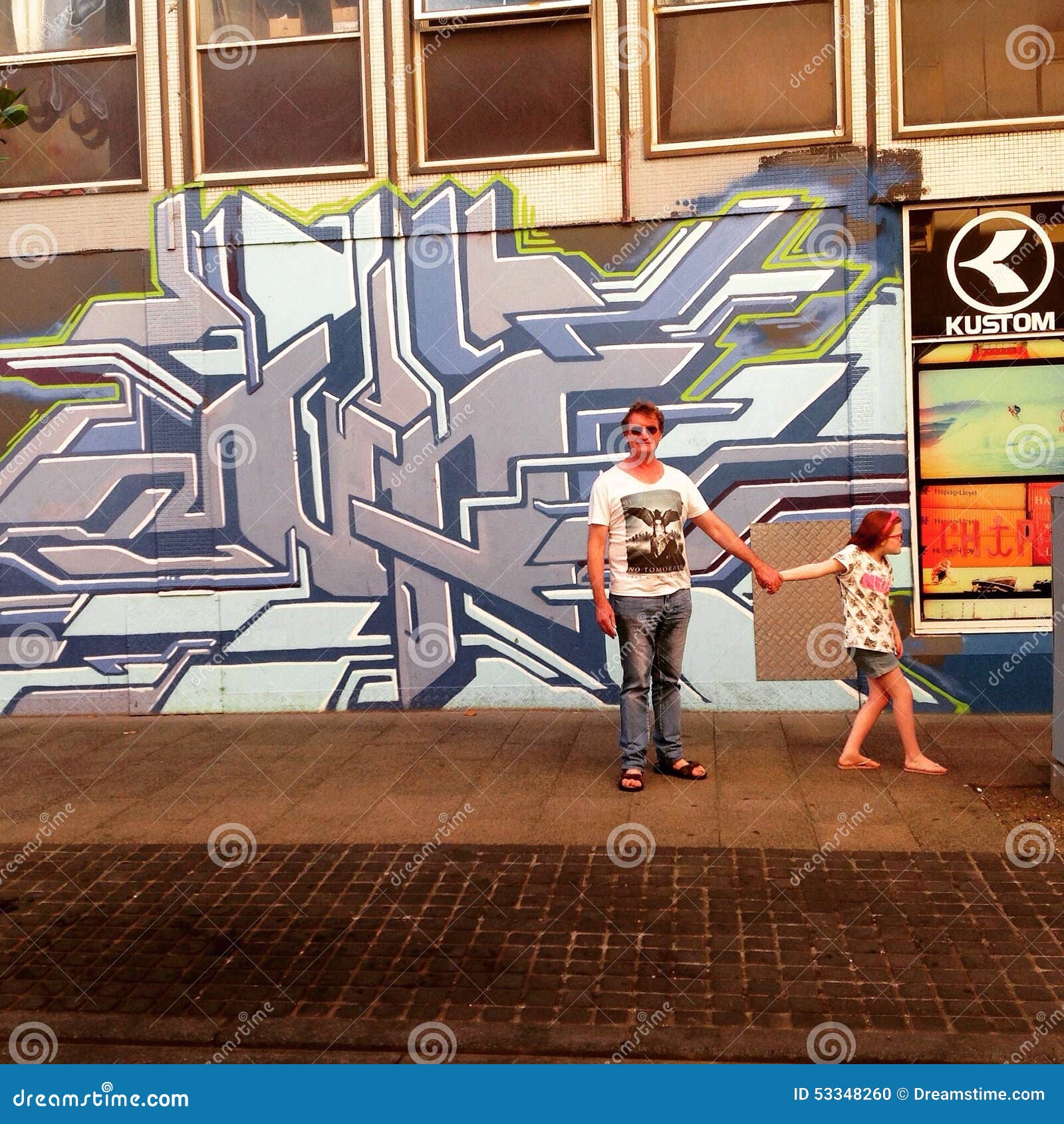 Walking the streets editorial image. Image of graffiti - 53348260