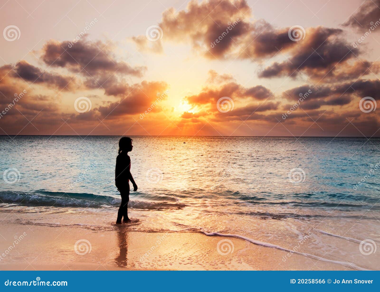 Walking at sunset stock photo. Image of horizon, beach - 20258566