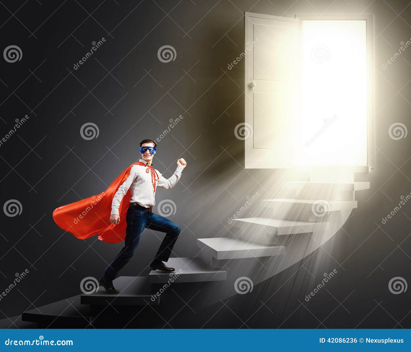 Walking superhero stock photo. Image of escape, concept - 42086236