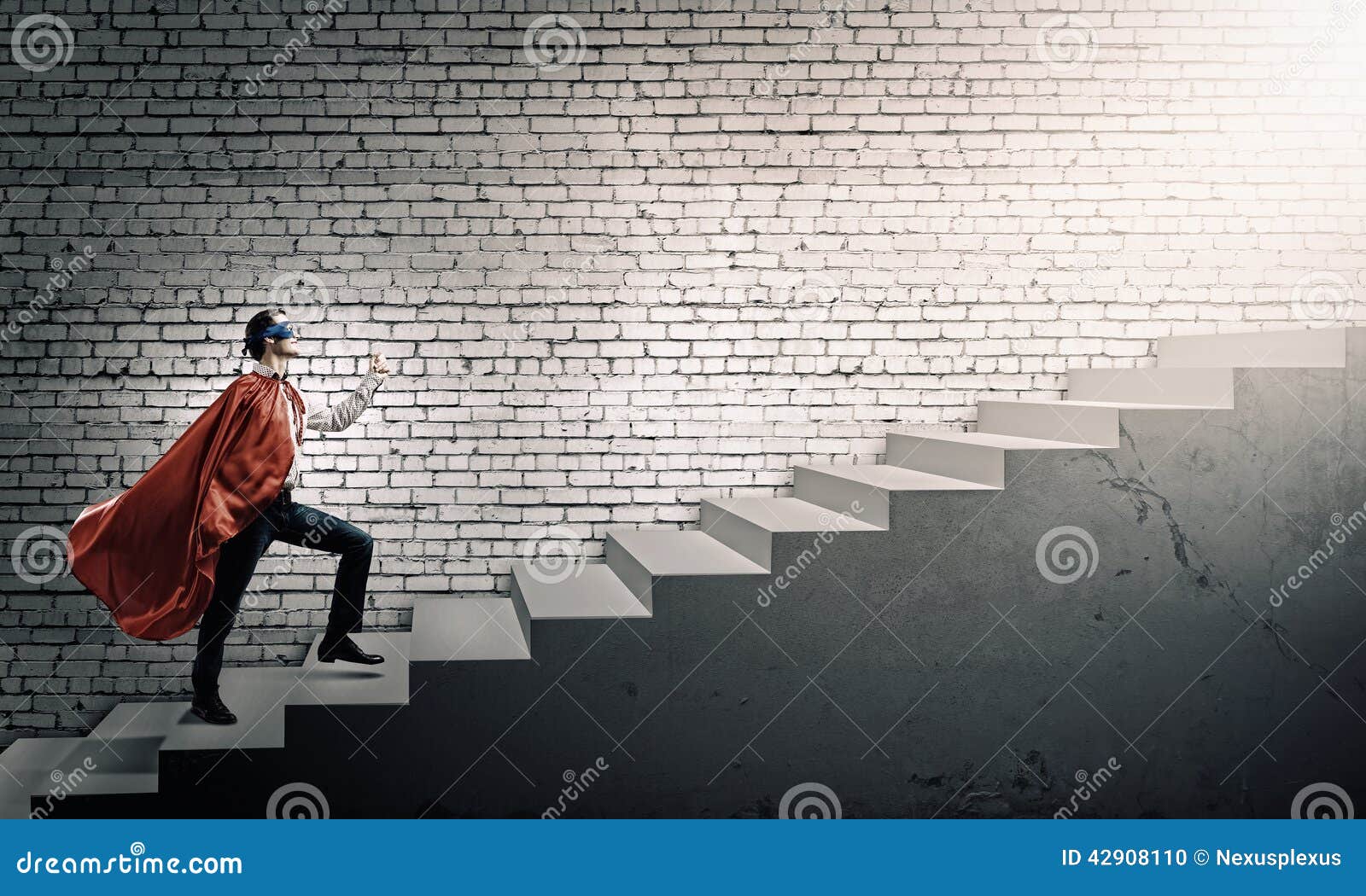 Walking superhero stock photo. Image of human, door, escape - 42908110