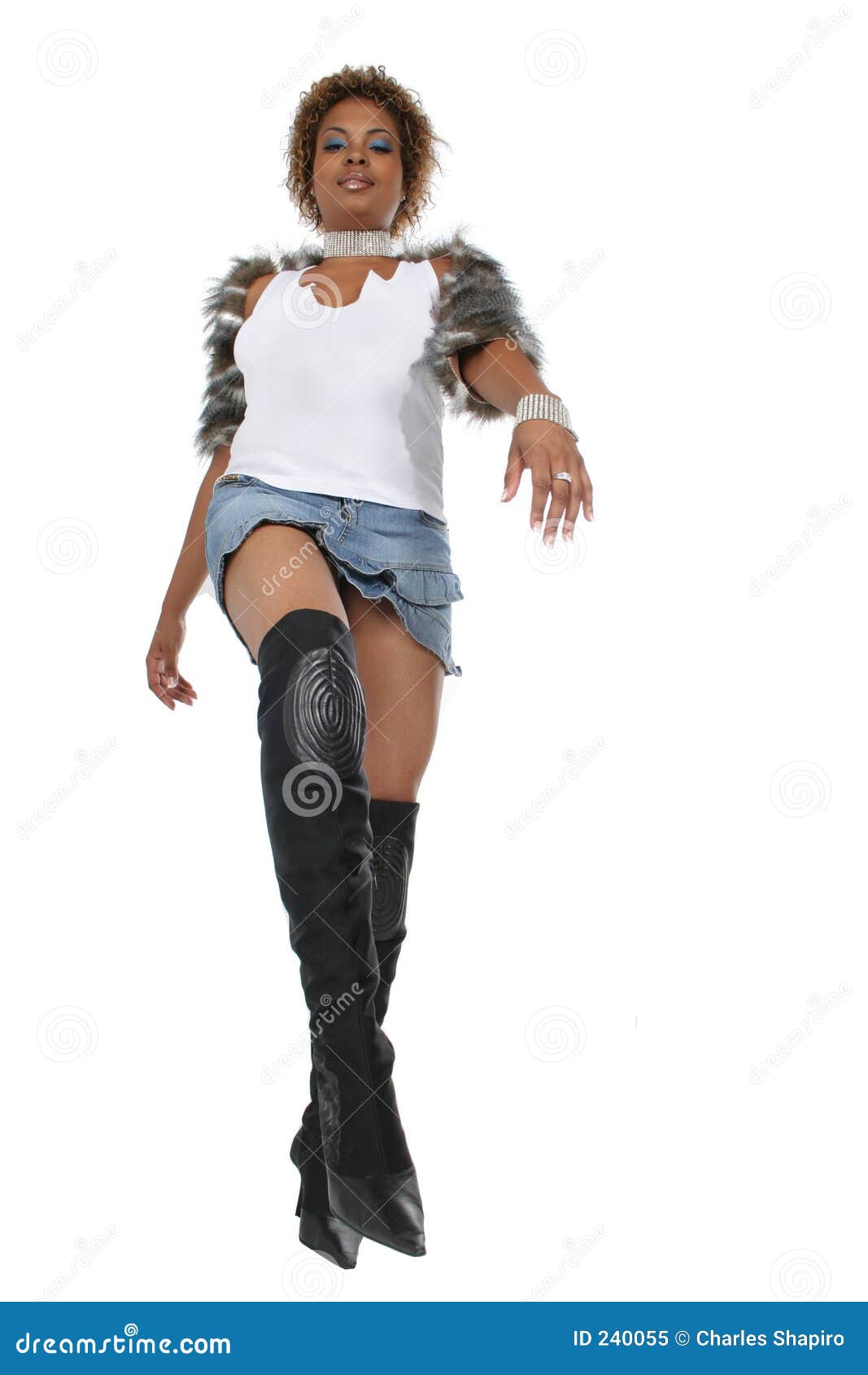 Walking tall stock image. Image of boots, hair, outfit - 240055
