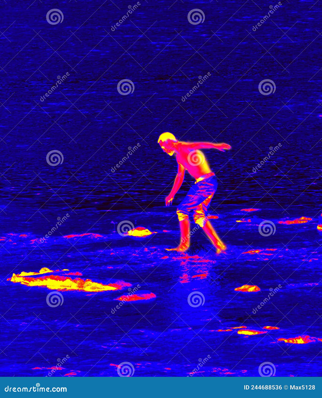 Walking on Thin Ice Infrared Stock Photo - Image of analysis, increase ...