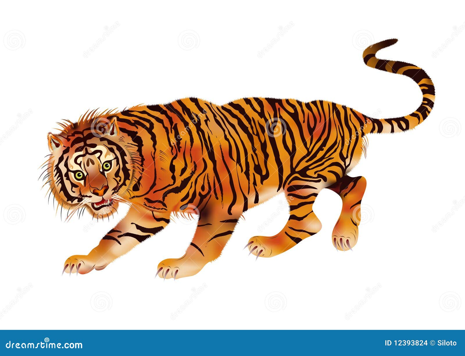Walking Tiger Royalty-Free Stock Image | CartoonDealer.com #46323904