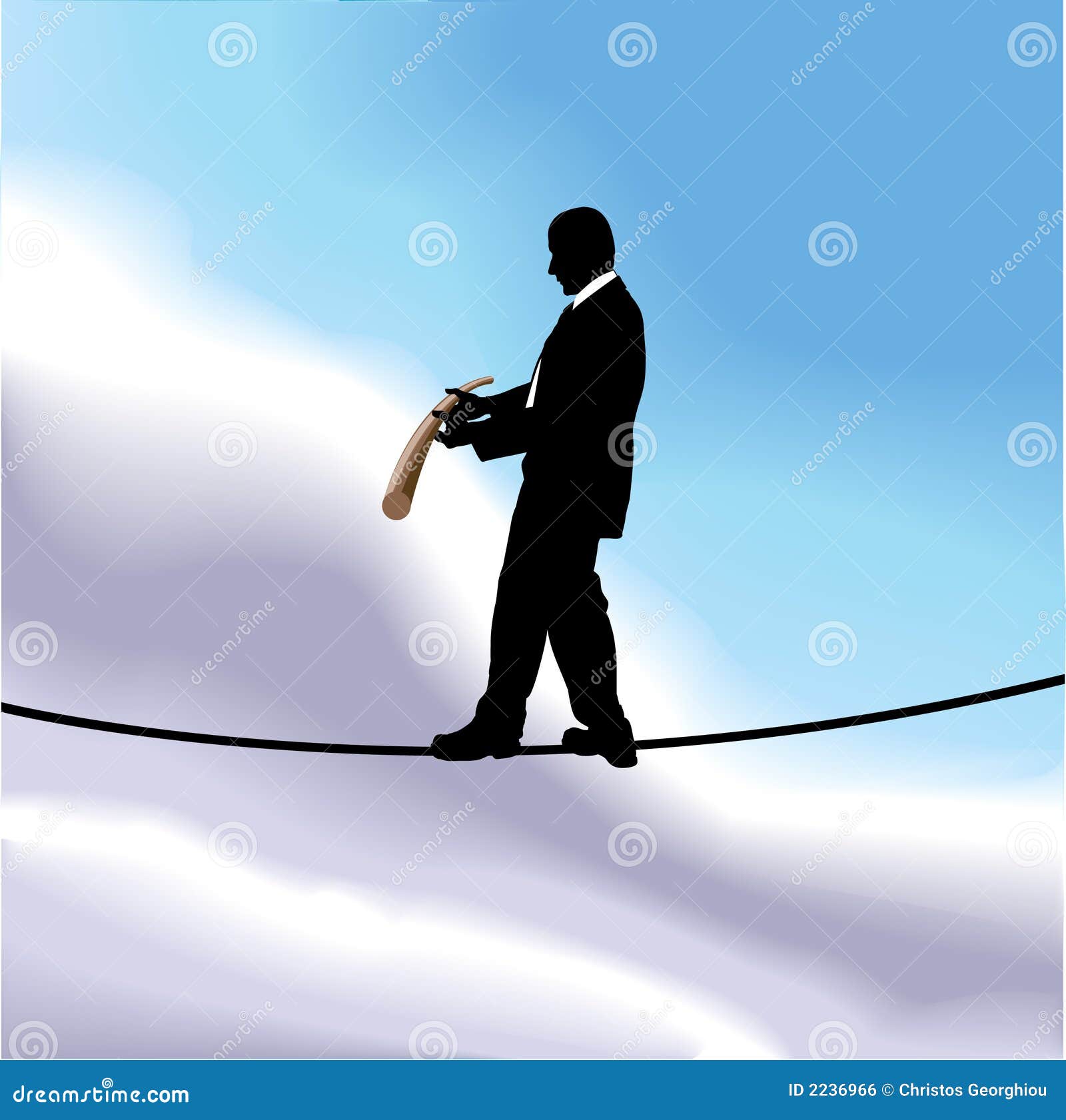 Walking The Tightrope Royalty Free Stock Image - Image: 2236966
