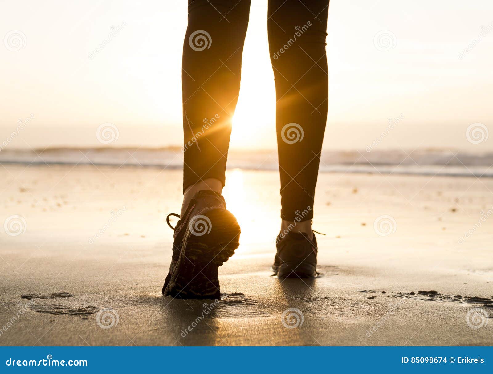 Walking to the sunset stock photo. Image of adult, active - 85098674