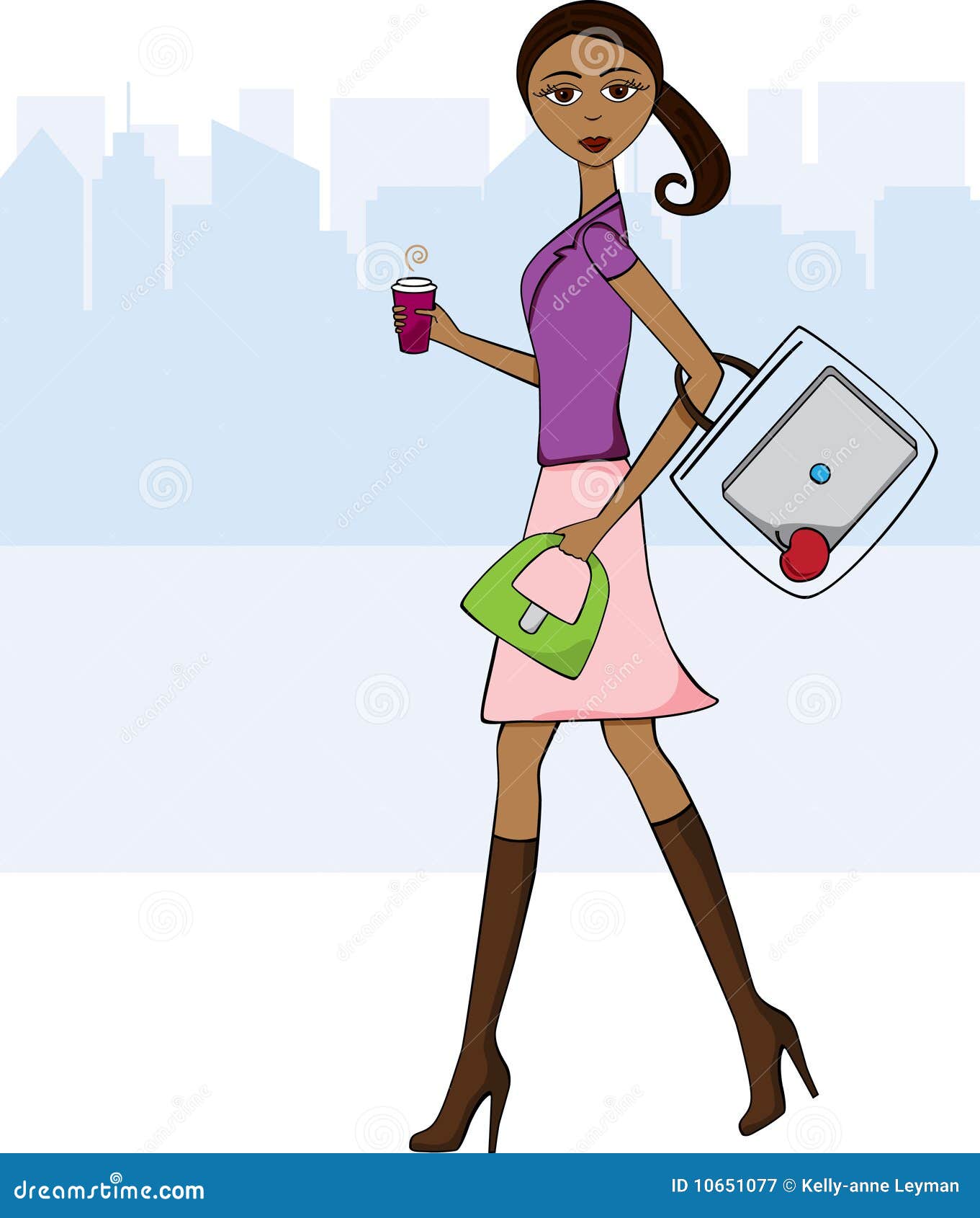 Walking to work stock vector. Illustration of lifestyle - 10651077