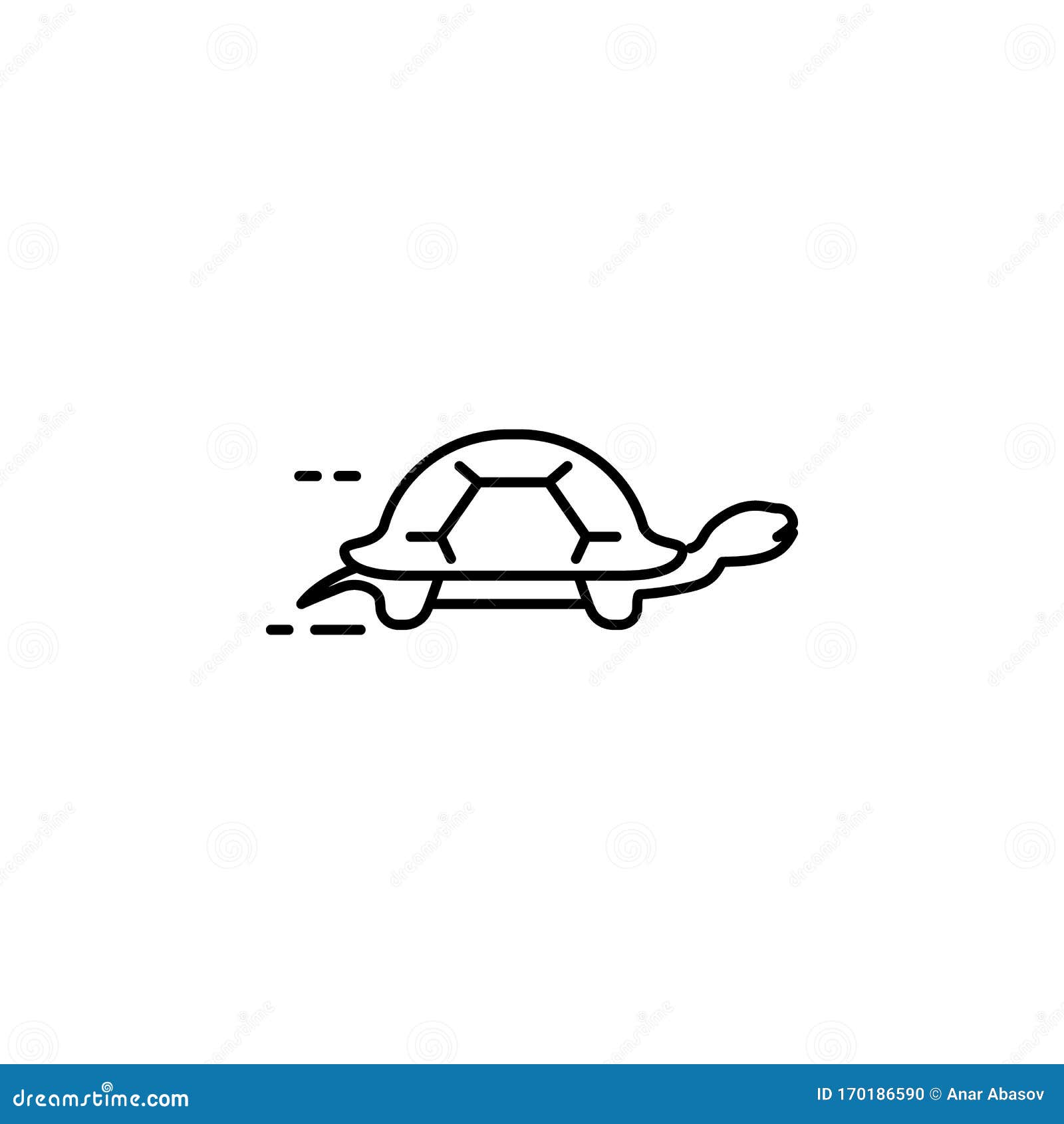 Walking Tortoise Icon. Element of Speed for Mobile Concept and Web Apps ...