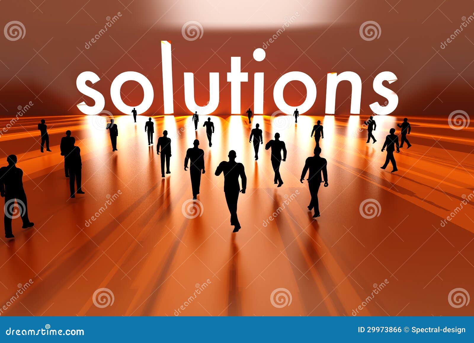 Walking Towards the Solution Stock Illustration - Illustration of ...