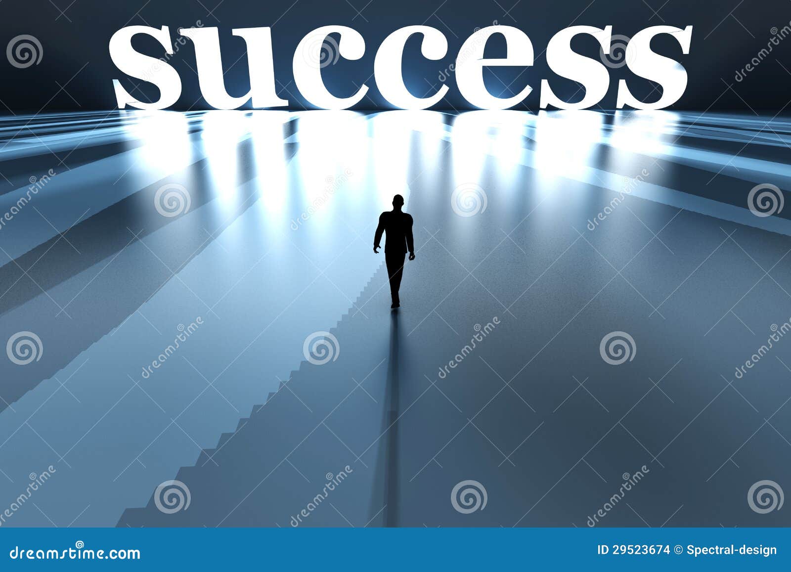 Walking towards Success stock illustration. Illustration of leadership ...