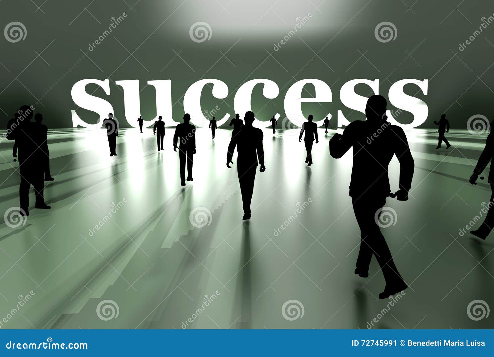 Walking towards Success stock illustration. Illustration of bright ...