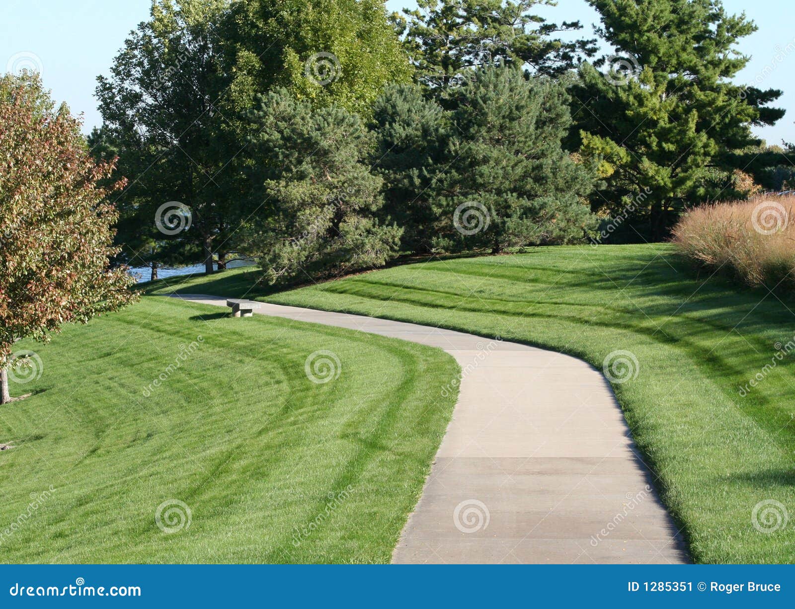 Walking trail stock image. Image of landscaping, excersise - 1285351