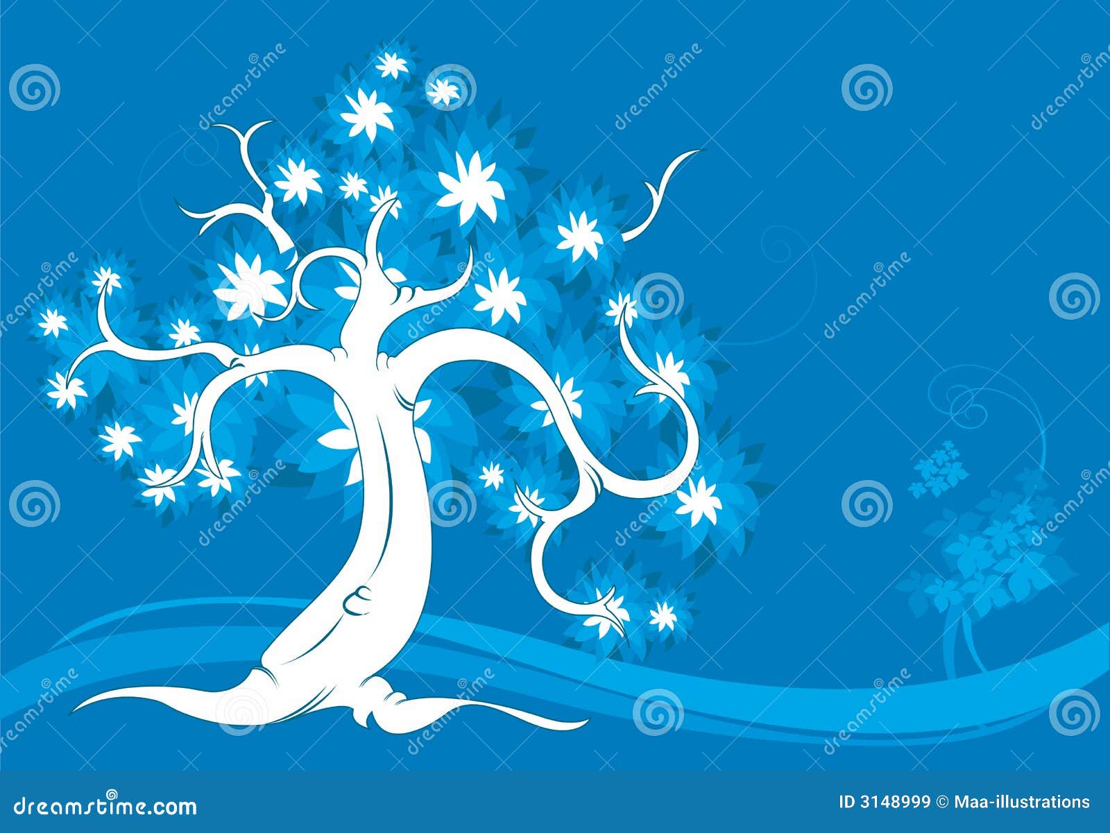 The walking tree stock vector. Illustration of floral - 3148999