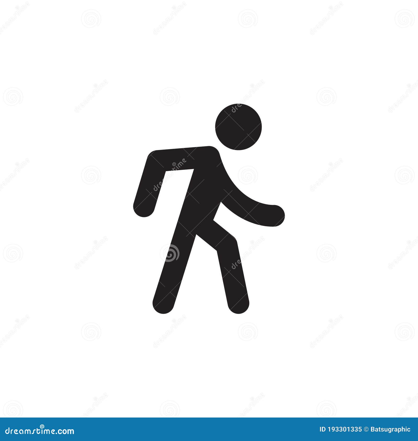 Walking Vector Icon Logo Design Stock Vector - Illustration of people ...